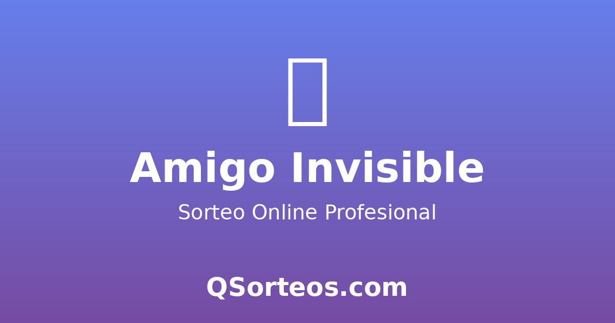 Sorteo de Amigo Invisible Online | QSorteos